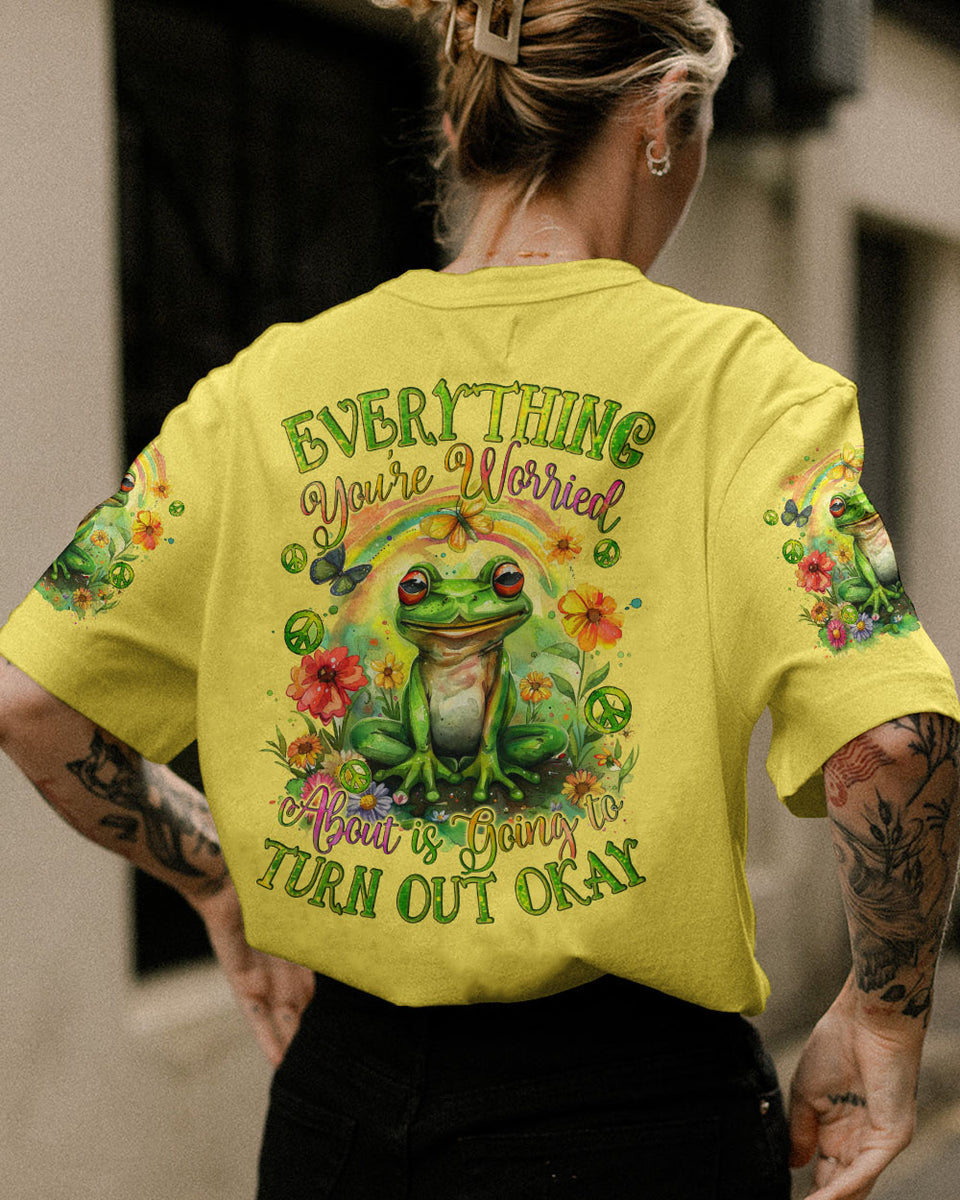 EVERYTHING TURN OUT OKAY FROG ALL OVER PRINT - TYQY0403245 – Groovy Hippie
