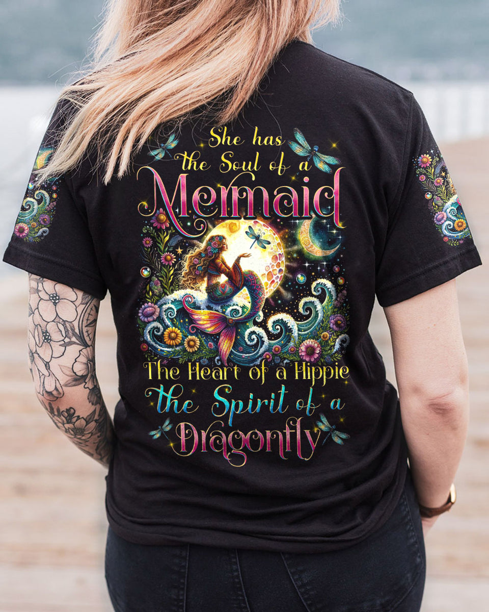THE SOUL OF A MERMAID AND THE SPIRIT OF A DRAGONFLY ALL OVER PRINT - T ...